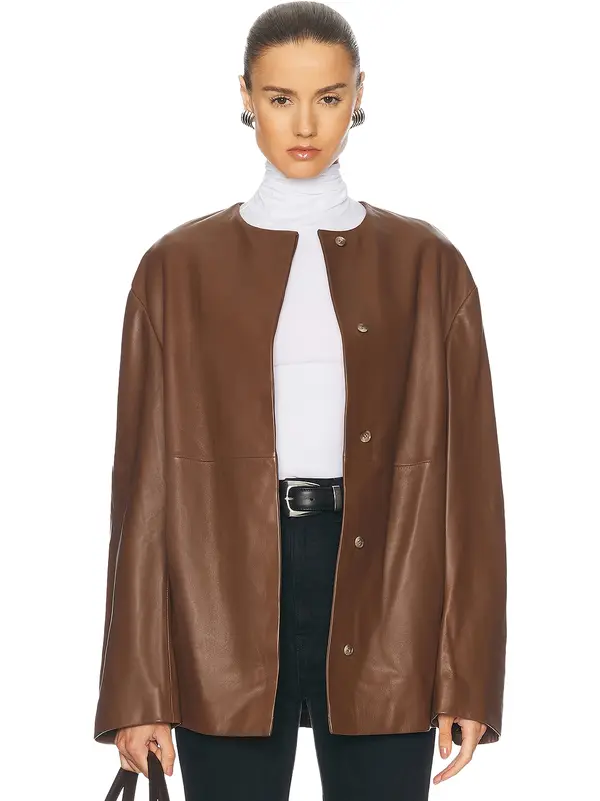Loulou De Saison Atalia Leather Jacket - Wood