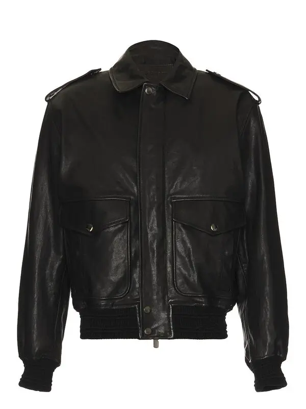 Burberry Schott Leather Jacket - Black