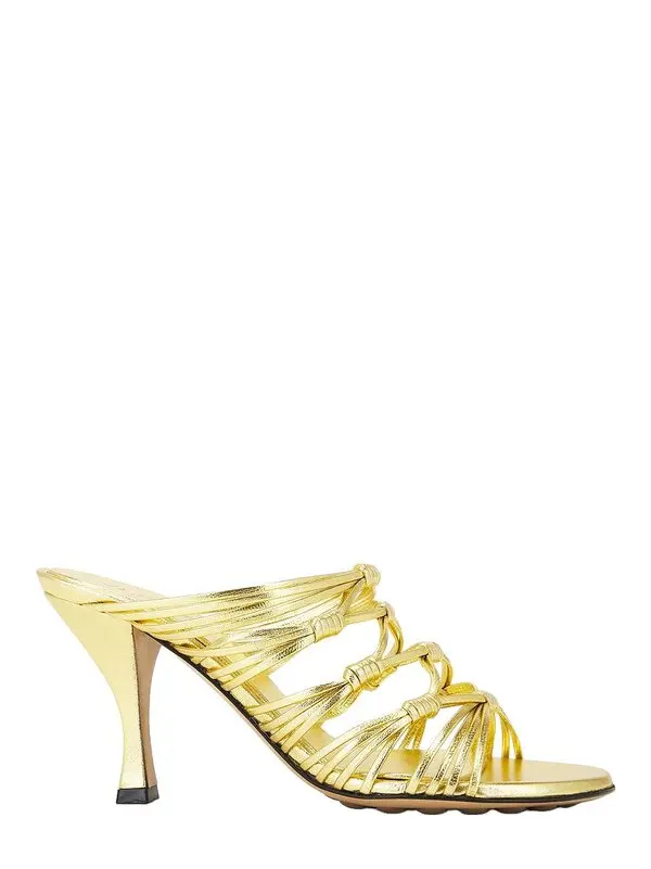 Bottega Veneta Blink Mule Sandal - Gold