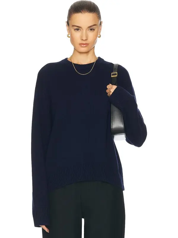 EAVES Lanie Wool Cashmere Sweater - Navy