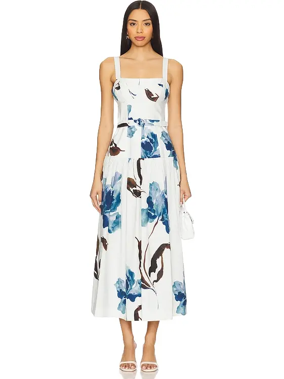 NICHOLAS Lidia Midi Dress - Alena Blue Floral