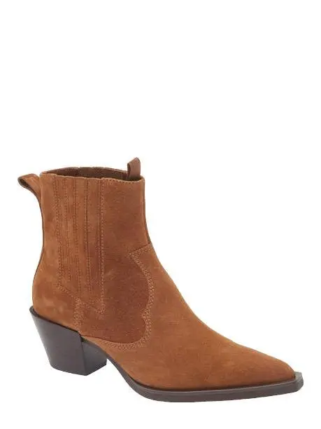 Rag & Bone Dart Western Bootie - Umber Suede