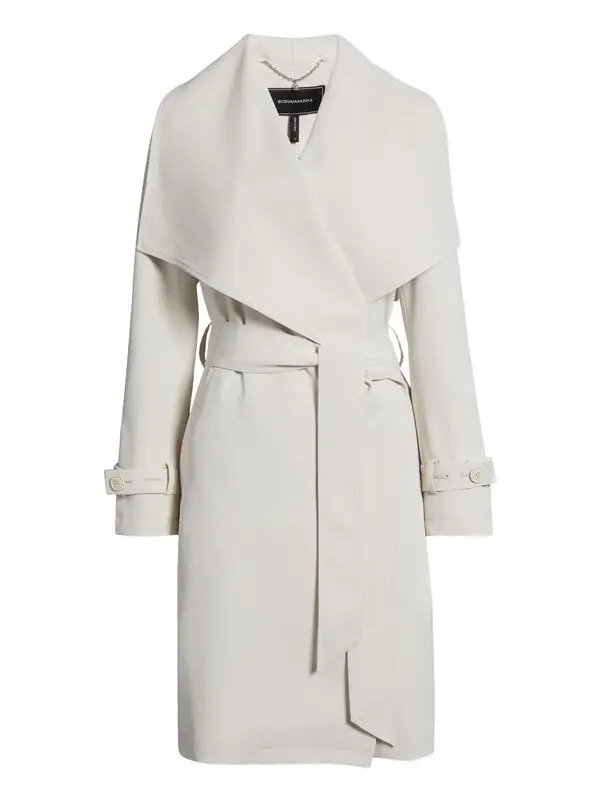 Bcbgmaxazria Belted Trench Coat - Marshmallow