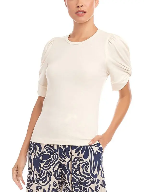 Karen Kane Twist Sleeve Top - Cream