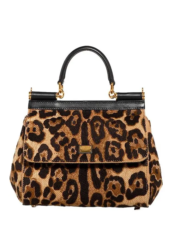 Dolce & Gabbana Medium Sicily Handbag - Leo/black