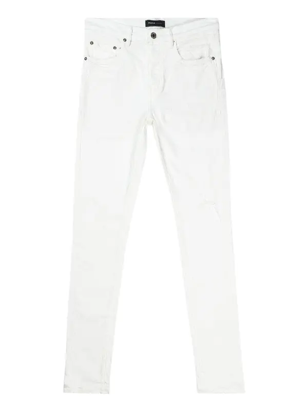 PURPLE BRAND Low Rise Slim Jeans - White
