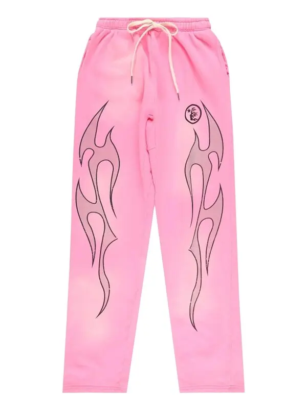 HELLSTAR Flame Sweatpants /silver - Pink