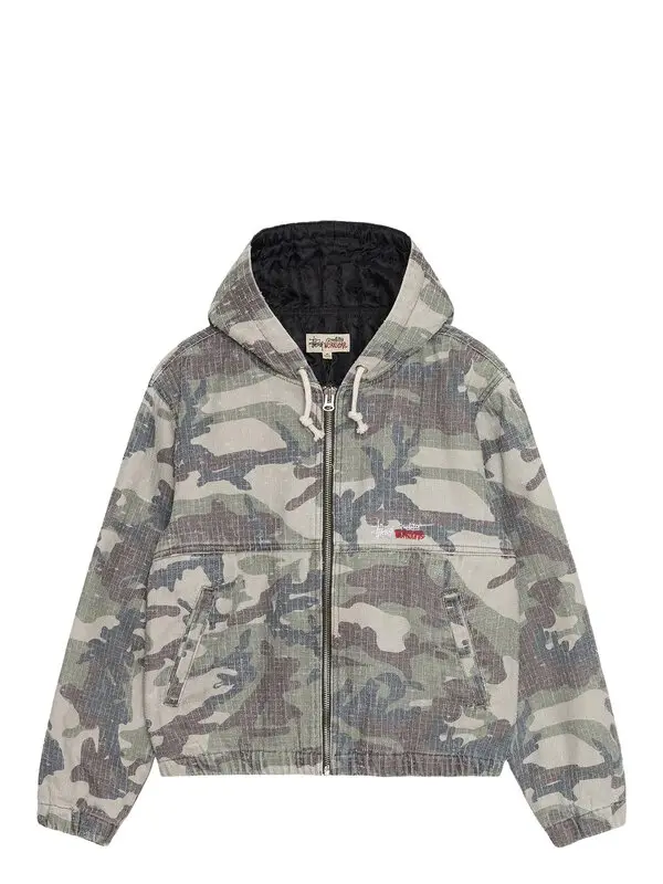 StÜssy Needlepunch Woodland Camo Work Jacket - Multicolor