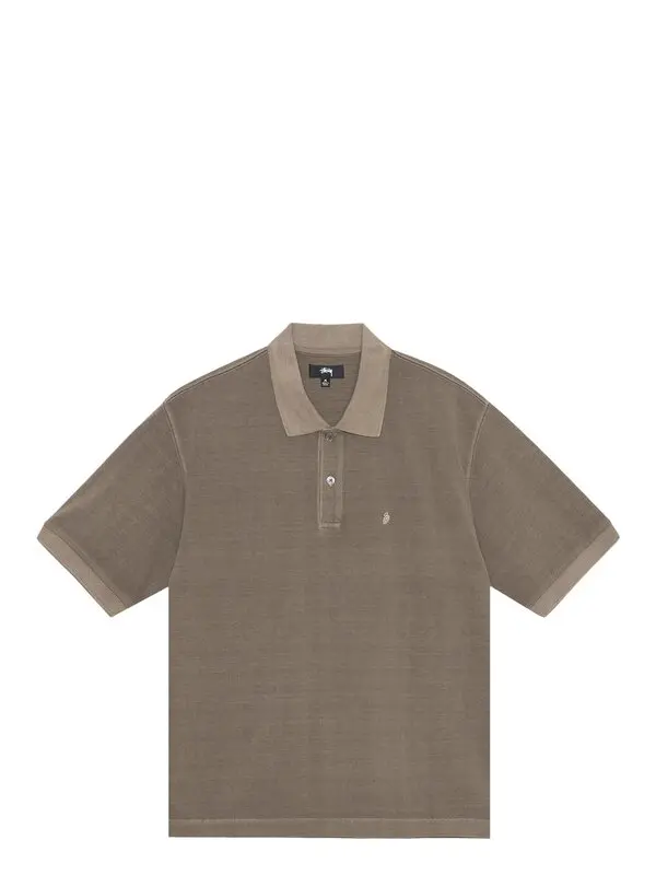 StÜssy Pigment Dyed Pique Polo 'taupe - Brown