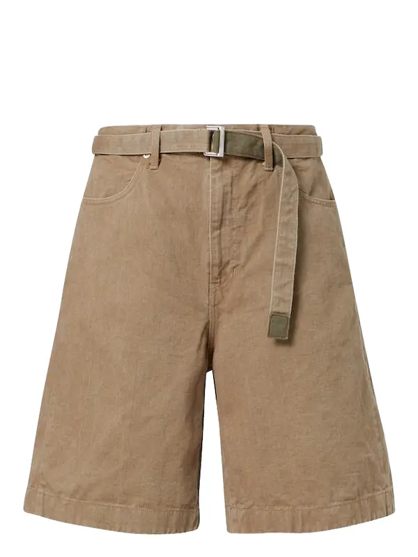 Sacai Denim Shorts - Beige