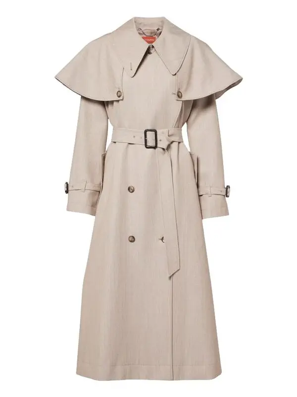 Altuzarra Billie Virgin Wool Trench Coat - Beige