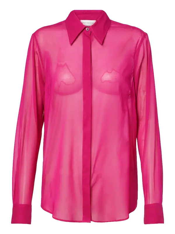 Dries Van Noten Silk-blend Shirt - Pink