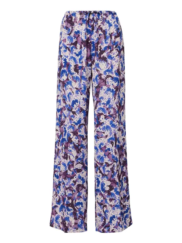 Dries Van Noten Printed Straight Pants - Blue