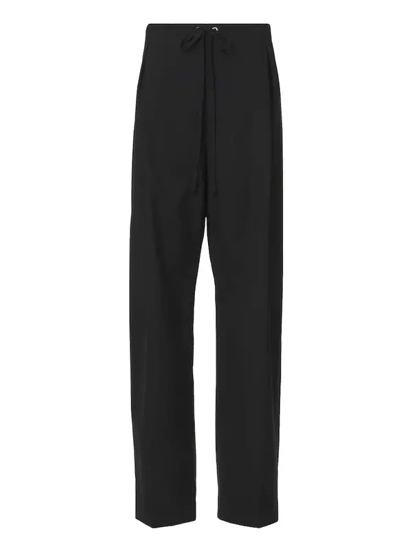 Khaite Trenton Wide-leg Wool Pants - Black