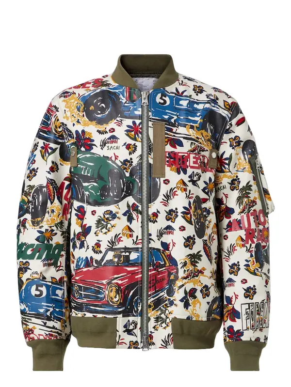 Sacai Printed Cotton Bomber Jacket - Multicoloured