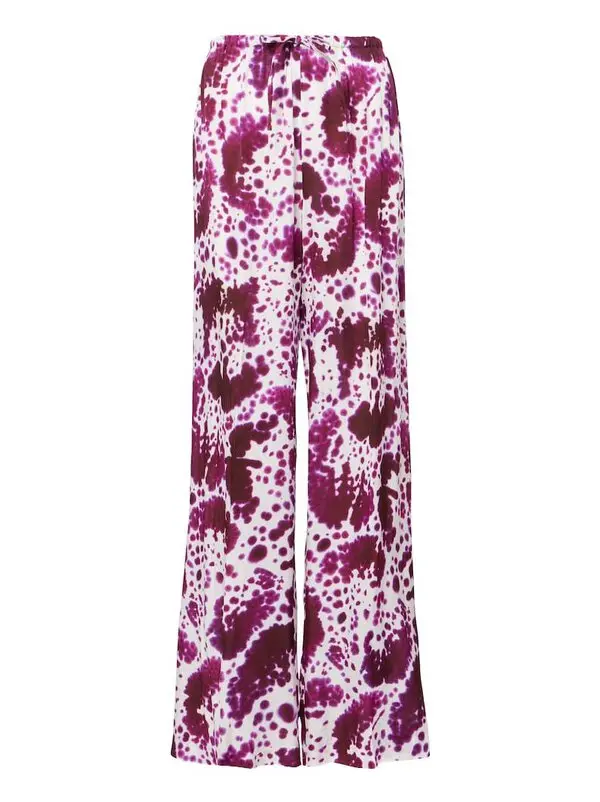 Dries Van Noten Crêpe Straight Leg Trousers - Pink