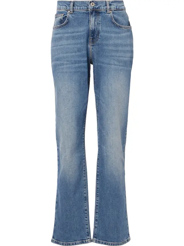 Ag High-rise Straight Jeans - Blue