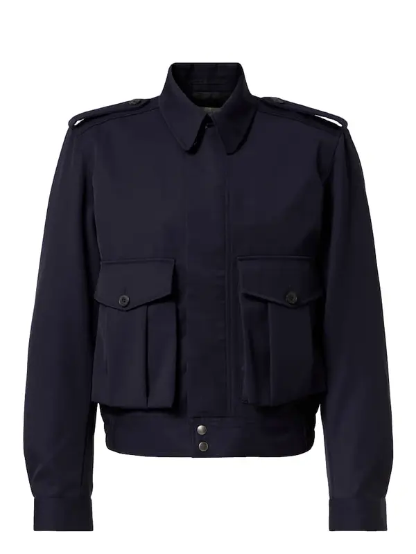Dries Van Noten Wool Gabardine Jacket - Blue