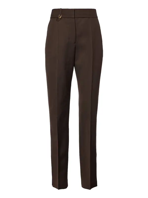 Jacquemus Tibau High-rise Straight Pants - Brown