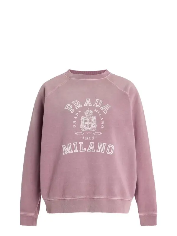 Prada Cotton Fleece Sweatshirt - Pink