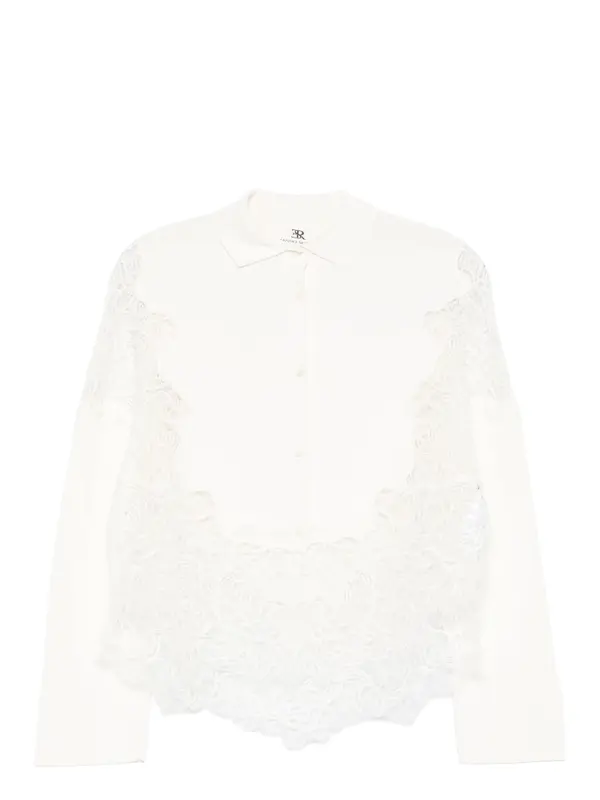 Ermanno Scervino Lace-panel Shirt - Neutrals
