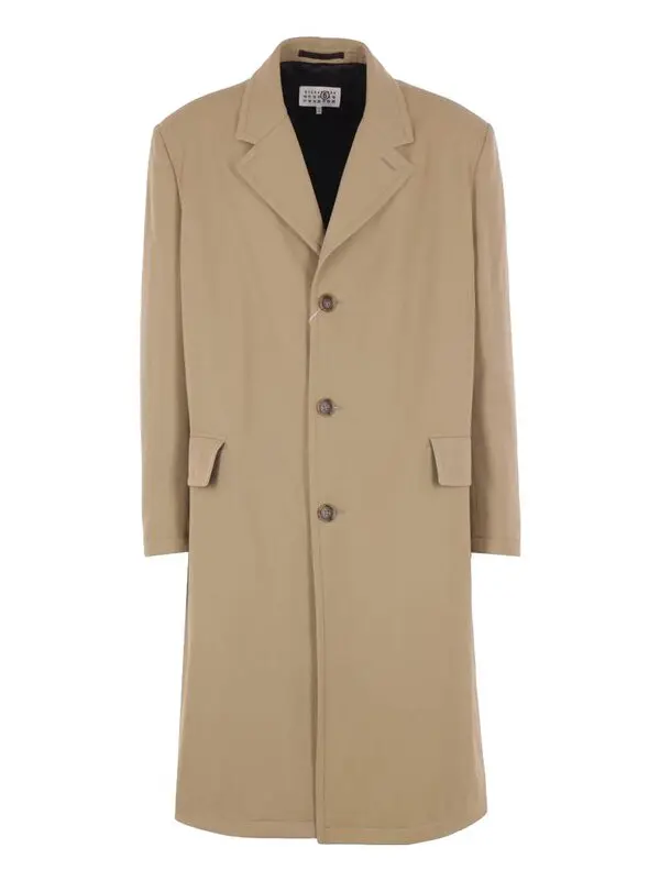 MAISON MARGIELA Single-breasted Coat - Beige