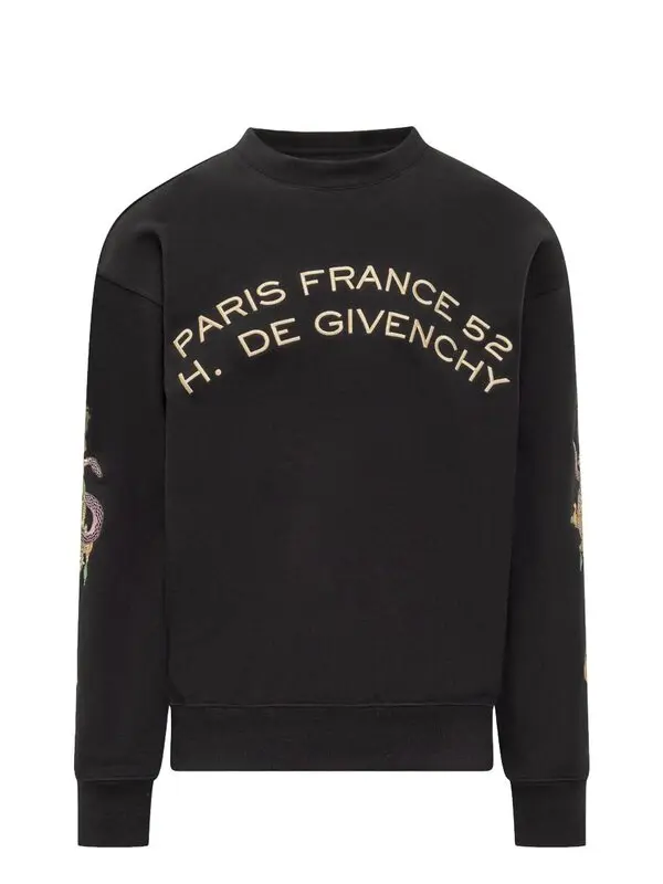 Givenchy Crewneck Cotton Sweatshirt - Black