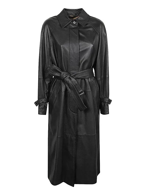 max mara - Leather Trench Coat