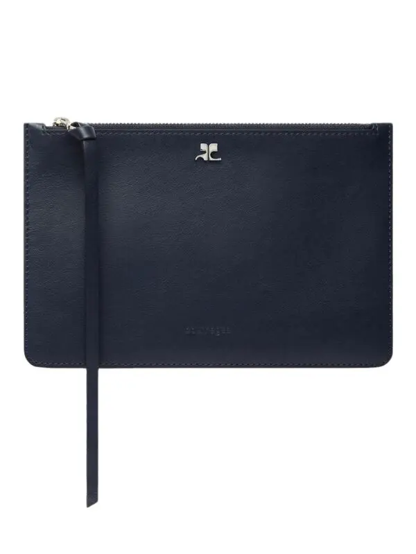 COURREGES Leather Clutch - Blue