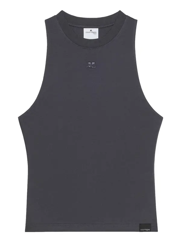 COURREGES Drop-armholes Tank Top - Grey