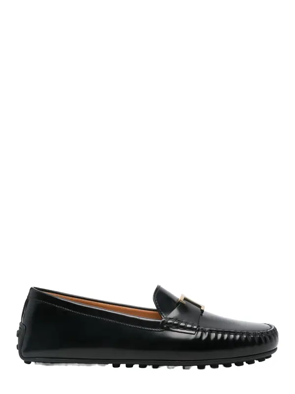 TOD'S T Timeless Leather Loafers - Black