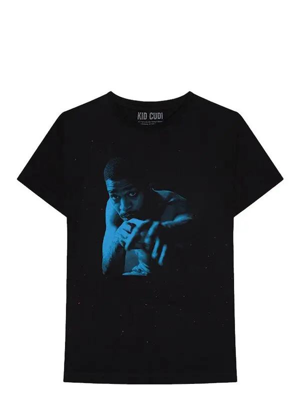KID CUDI Blue Photo T-shirt - Black