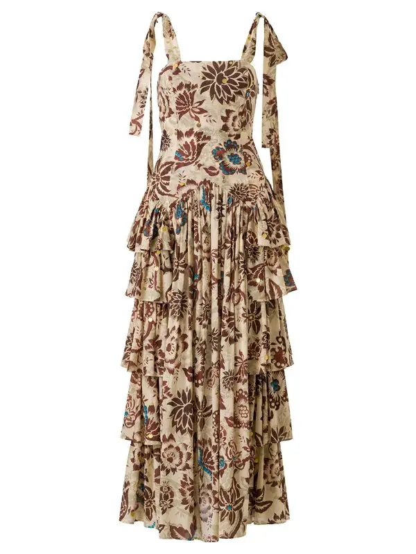SIEDRES Mindy Floral Cotton Maxi Dress - Multi
