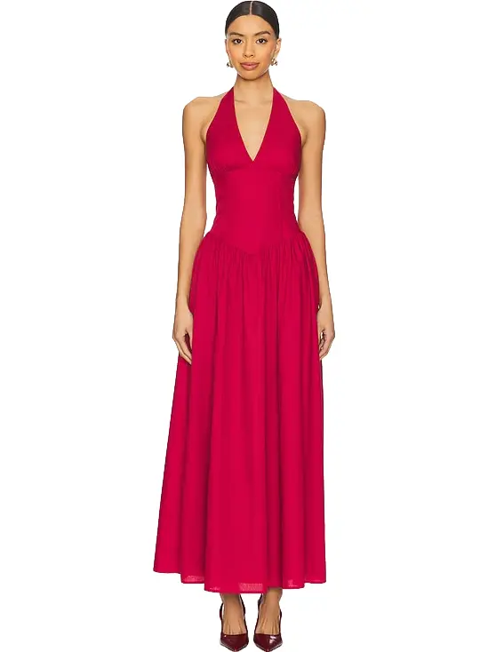 MORE TO COME Bexley Maxi Dress - Oxblood