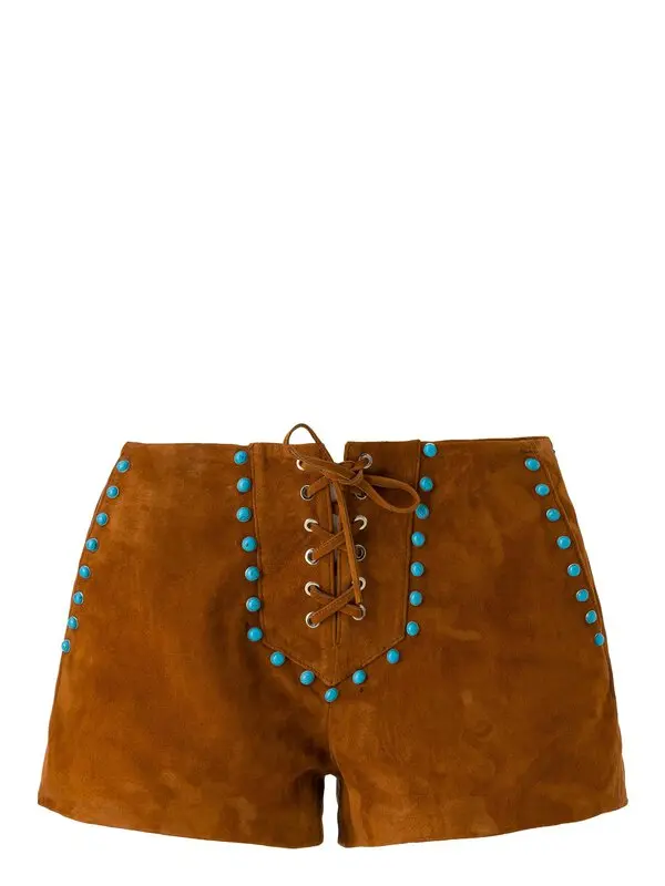 SIEDRES Lea Suede Shorts - Brown