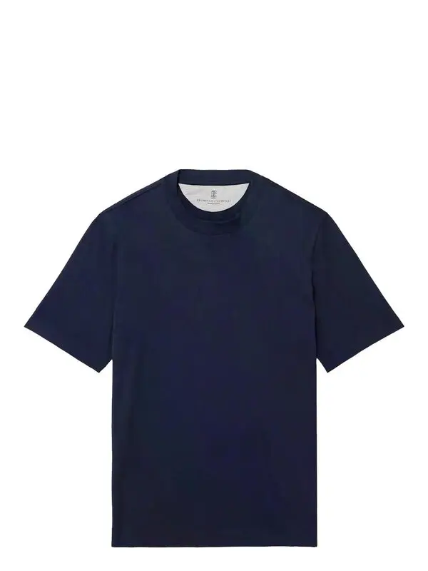Brunello Cucinelli Cotton-jersey T-shirt - Blue
