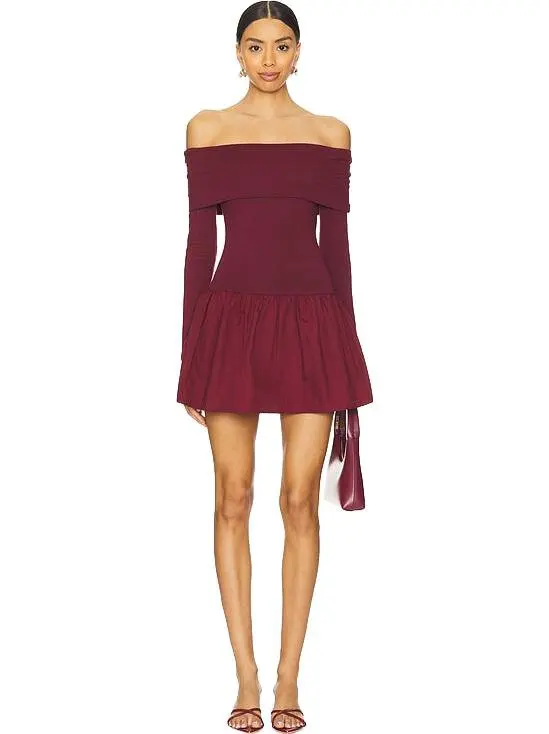 ALL THE WAYS Madley Mini Dress - Oxblood