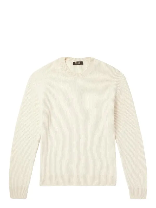 Loro Piana Fobello Ribbed Cashmere Sweater - Neutrals