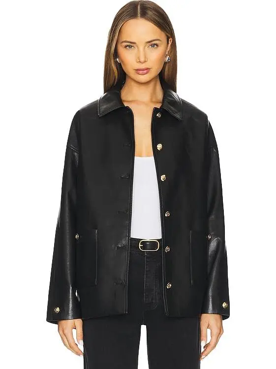 ANINE BING Luca Leather Jacket - Black