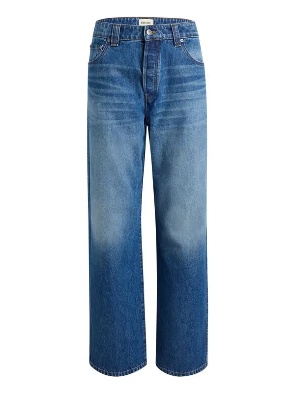 Khaite Winslow Straight Leg Jeans - Blue