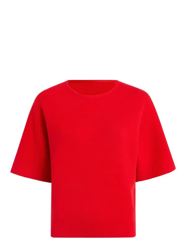Khaite Warren Compact Merino Wool T-shirt - Red