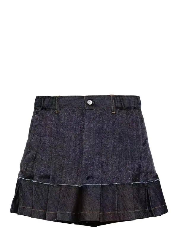 Sacai Denim Mix Skorts - Blue