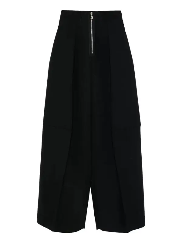 Jean Paul Gaultier Bonded Crepe Trousers - Black