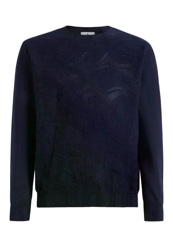 Etro Textured Cotton Sweater - Blue