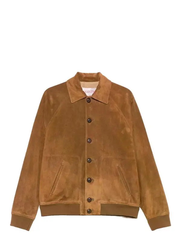 Valentino Garavani Suede Bomber Jacket - Brown