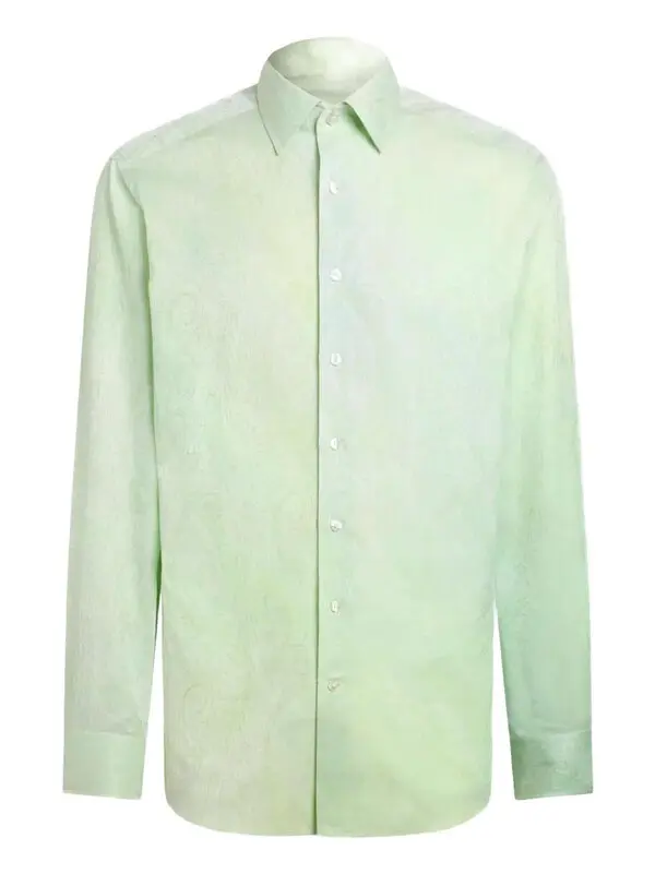 Etro Jacquard Cotton Shirt - Green