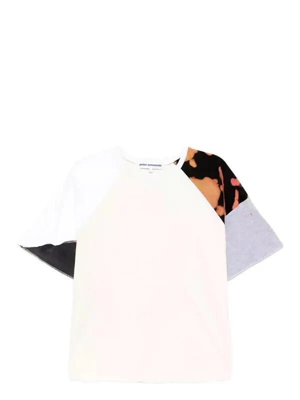 STAIN SHADE Panelled T-shirt - Neutrals