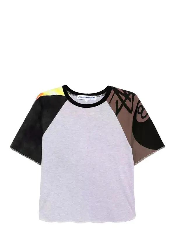 STAIN SHADE Panelled T-shirt - Grey