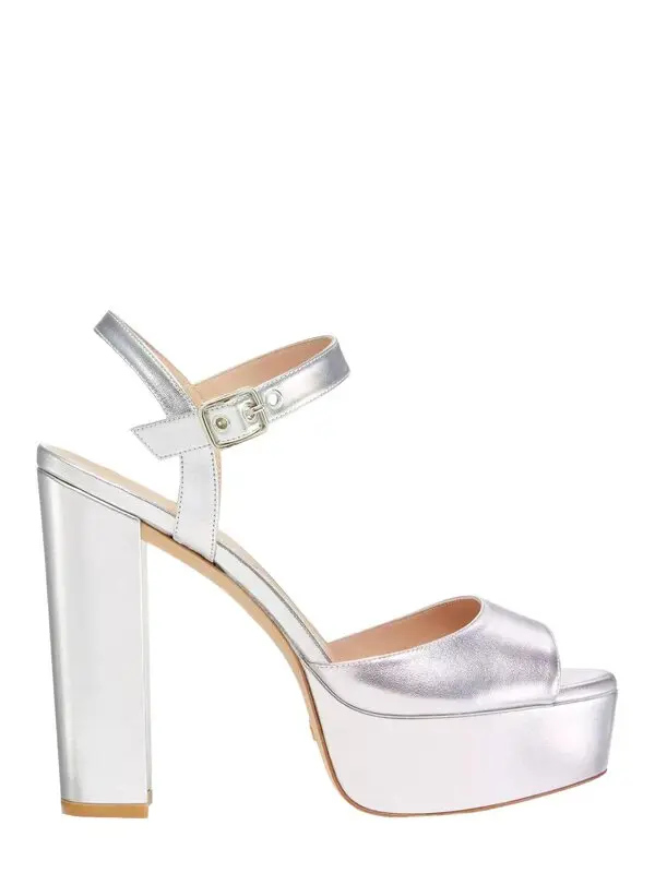 STUART WEITZMAN 95mm Ryder Sandals - Silver