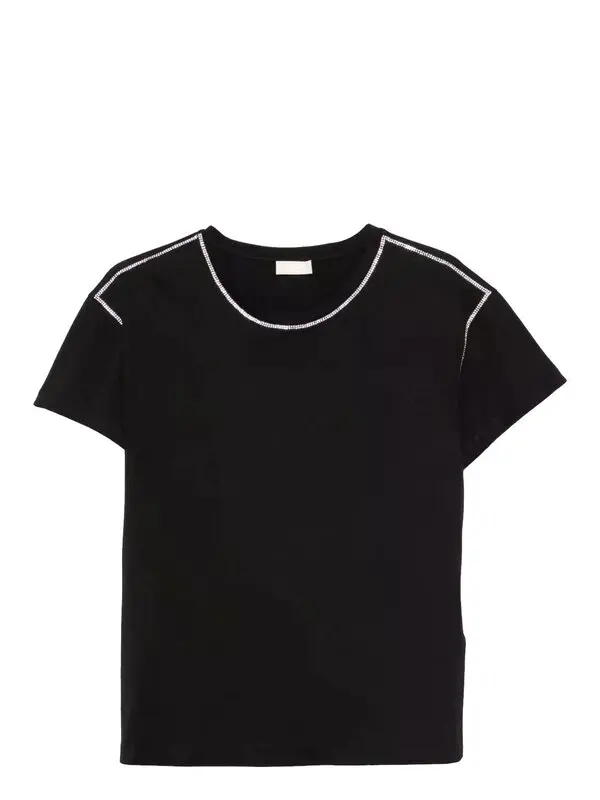 Liu Jo Rhinestoned T-shirt - Black